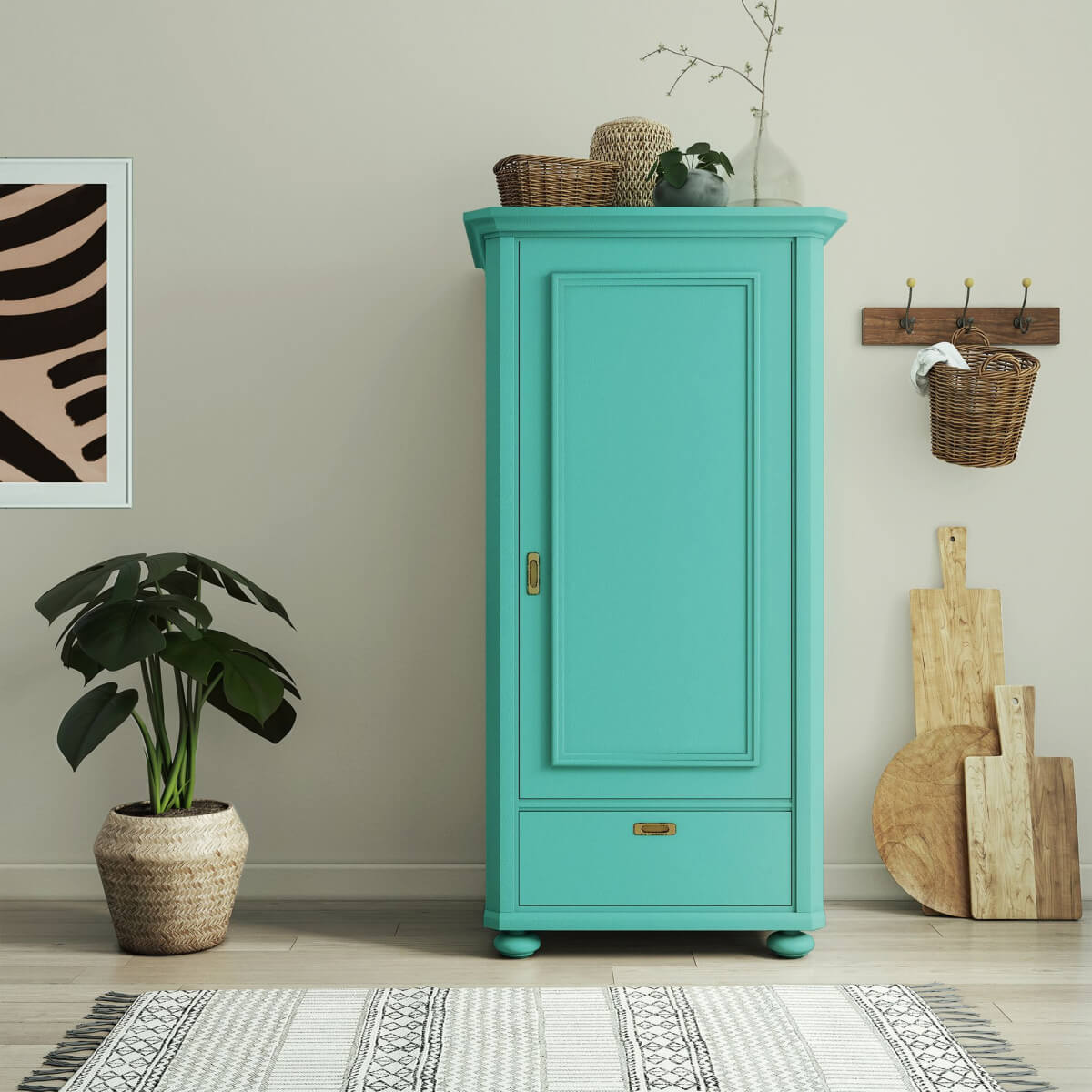Green with Turquoise - Washable Wall Paint | MissPompadour EU