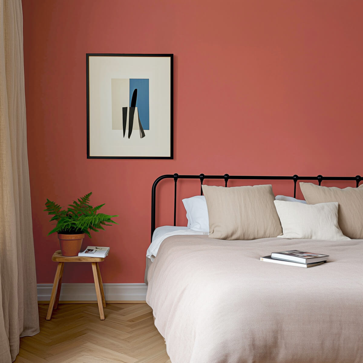 Painting a wall with a border: how to do it | MissPompadour